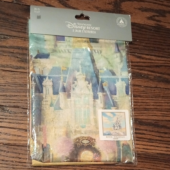 Disney | Accessories | Disney Castle Art Print Scarf | Poshmark